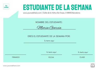 Carteles editables del Estudiante de la Semana