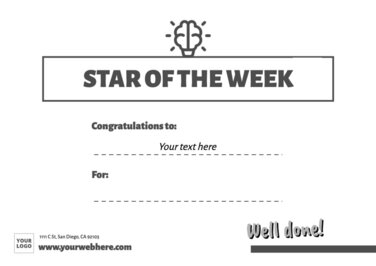 Free Star of the Week poster templates