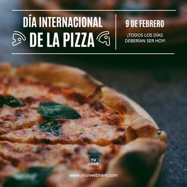 Diseños gratis para el Día Internacional de la Pizza