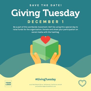 Editable Giving Tuesday banners & flyers