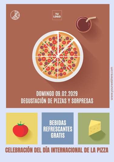 Diseños gratis para el Día Internacional de la Pizza