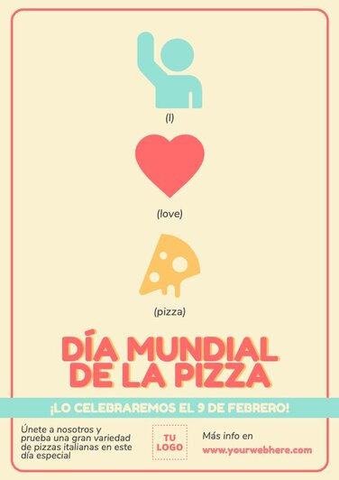 Diseños gratis para el Día Internacional de la Pizza