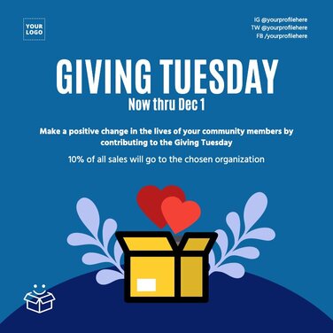 Editable Giving Tuesday banners & flyers