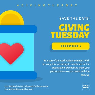 Editable Giving Tuesday banners & flyers