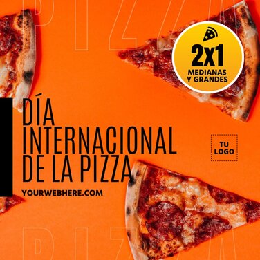 Diseños gratis para el Día Internacional de la Pizza