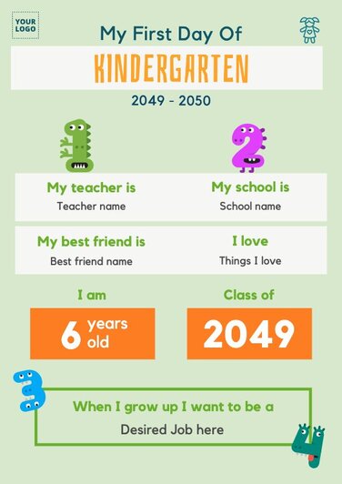 Printable First Day of School Templates