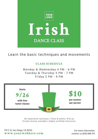 Make a dance class flyer or poster