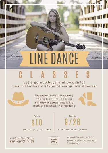 Make a dance class flyer or poster