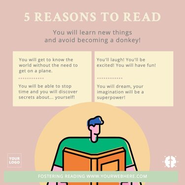 Reading poster templates to edit online