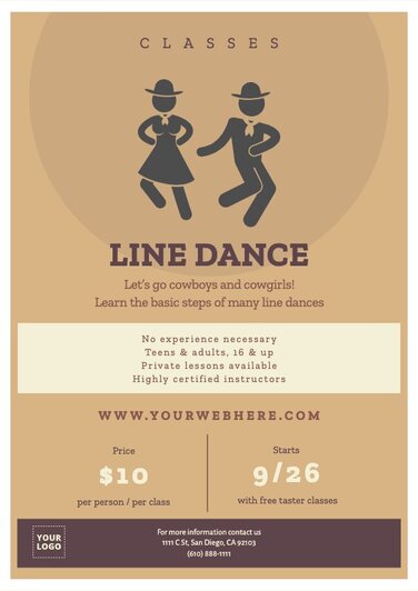 Make a dance class flyer or poster