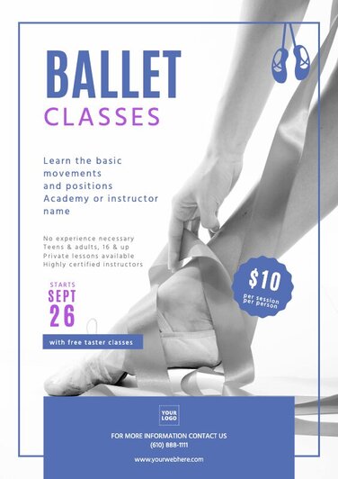 Make a dance class flyer or poster