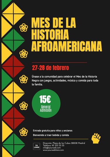 Plantillas del Mes de la Historia Afroamericana editables