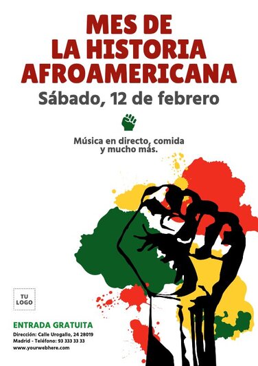 Plantillas del Mes de la Historia Afroamericana editables