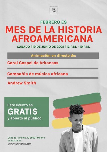 Plantillas del Mes de la Historia Afroamericana editables