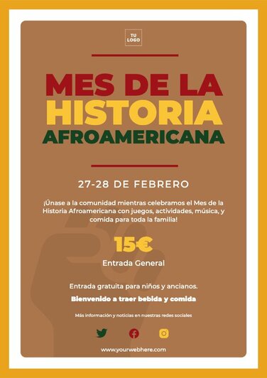 Plantillas del Mes de la Historia Afroamericana editables