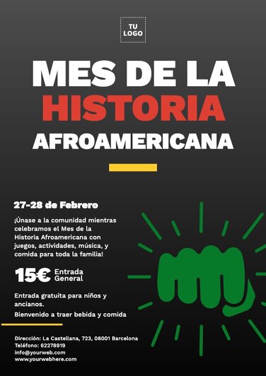 Plantillas del Mes de la Historia Afroamericana editables