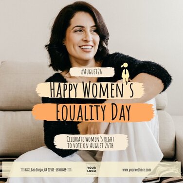 Free Women Equality Day designs & Gender Equality Posters