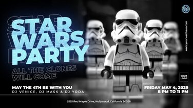 Cartazes editáveis do Dia de Star Wars