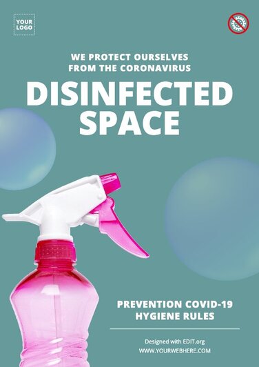Disinfected Area signs to download