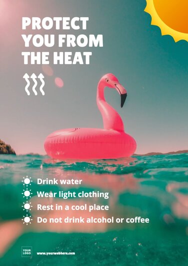 Heat Stress Prevention posters to edit