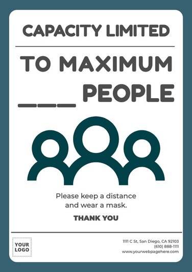 Maximum capacity posters and templates