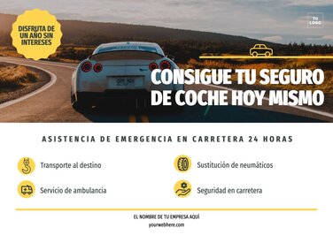 Plantillas de Seguros de Autos para diseñar anuncios