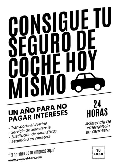 Plantillas de Seguros de Autos para diseñar anuncios