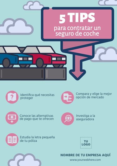 Plantillas de Seguros de Autos para diseñar anuncios