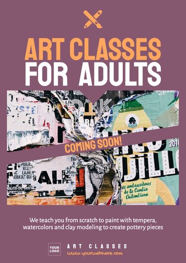 Art class flyer templates online