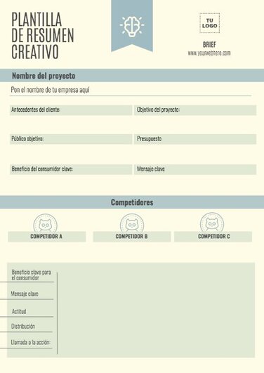 Plantillas de Brief gratis para editar