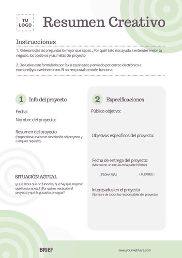 Plantillas de Brief gratis para editar