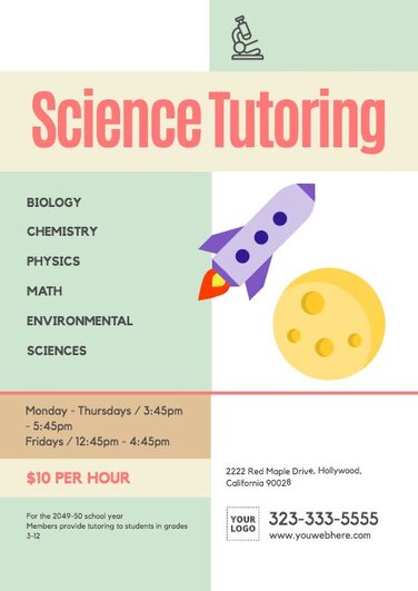 Tutoring flyer templates to edit online