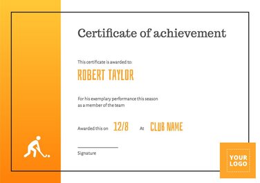 Free sport certificate templates