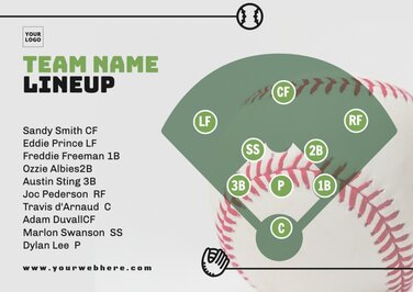 Customize team lineup templates to print