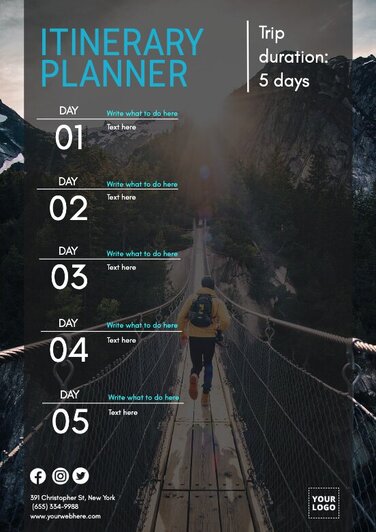 Free Travel Itinerary Templates to Edit and Print