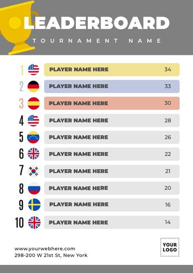 Customize track and field posters and banners