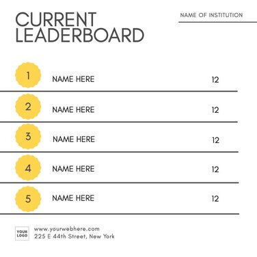Free Ranking and Leaderboard Templates