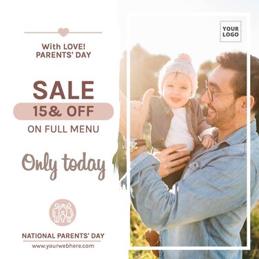 Editable Parents' Day card templates