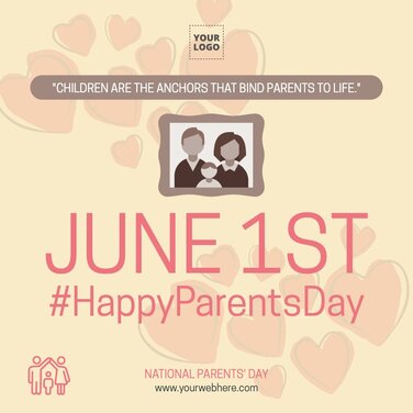 Editable Parents' Day card templates