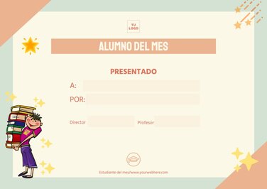Certificados de Estudiante del Mes editables online