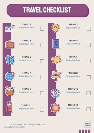 Online Editable Checklist Templates