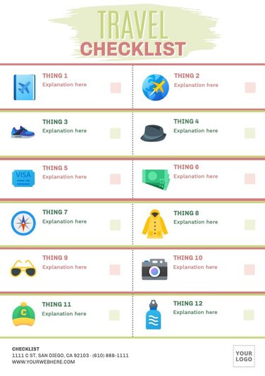Online Editable Checklist Templates