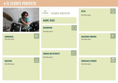 Plantillas de buyer persona (cliente ideal) editables online