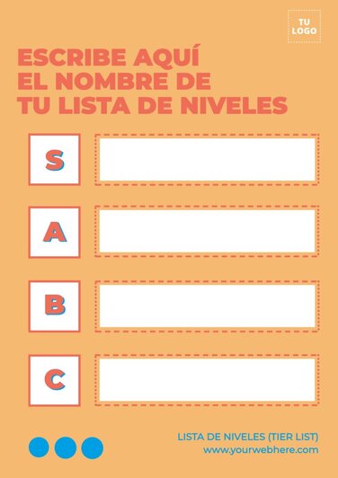 Creador de Tier List gratis online