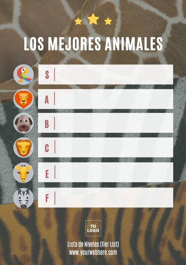 Creador de Tier List gratis online