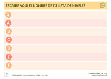 Creador de Tier List gratis online