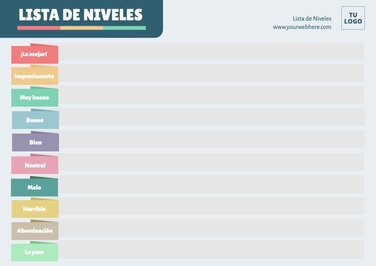 Creador de Tier List gratis online