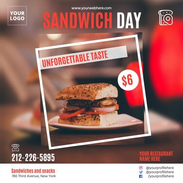 Free Sandwich Flyer Designs
