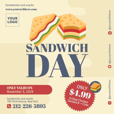 Free Sandwich Flyer Designs