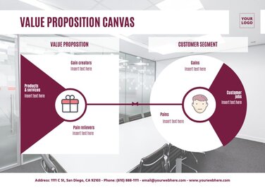 Free customizable Value Proposition canvas templates